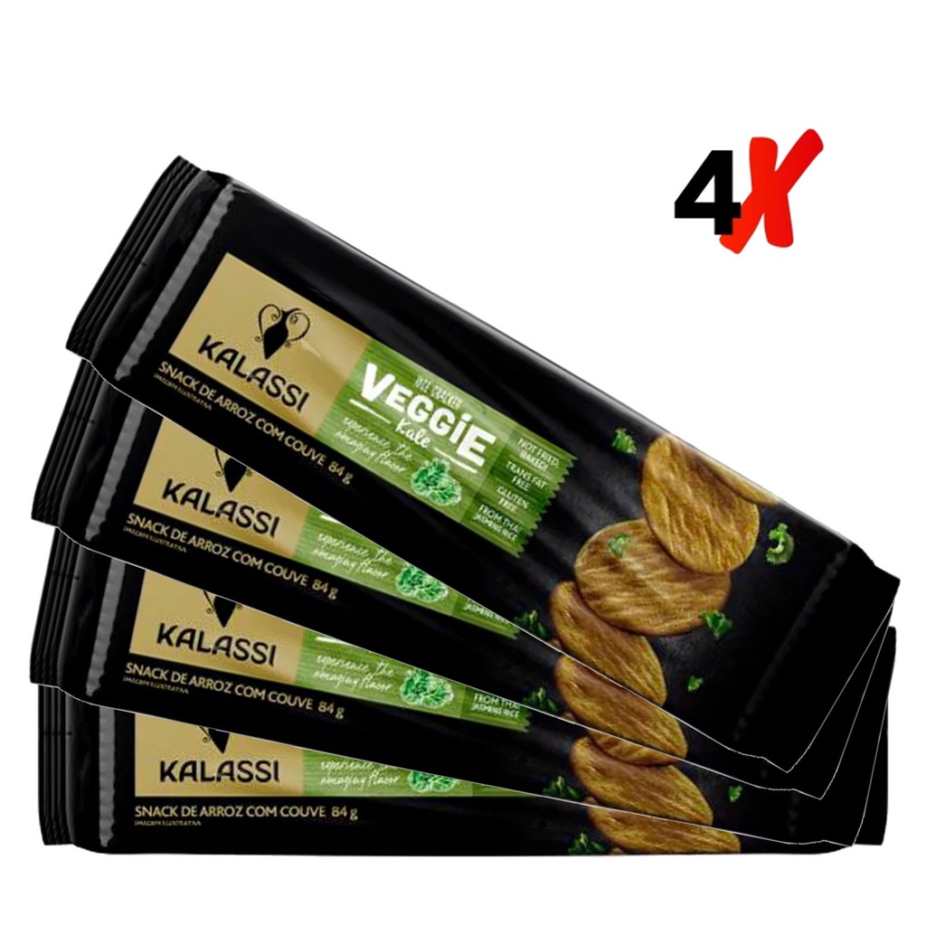 Snack Tai KALASSI Rrice Crackers Veggie Kale 84g (4x) | Shopee Brasil