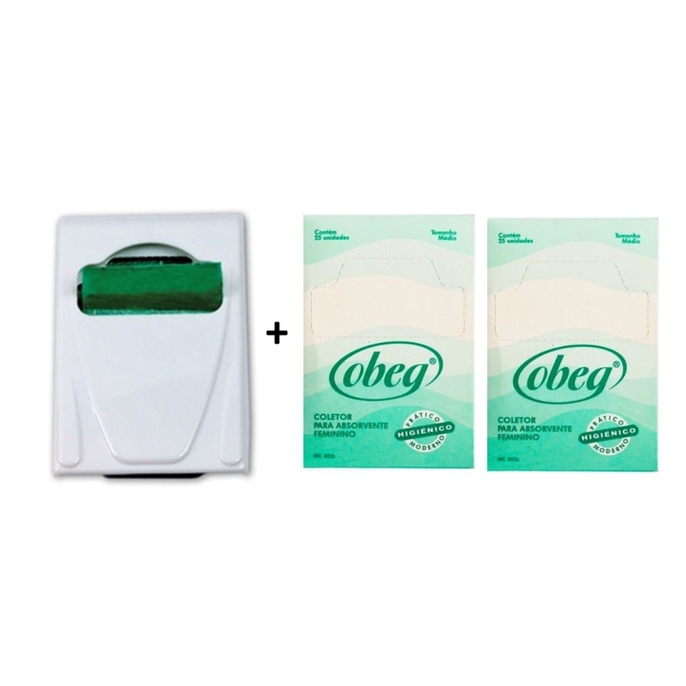 kit 1 Dispenser Coletor Absorvente Premisse + 2 Refis Coletores ...