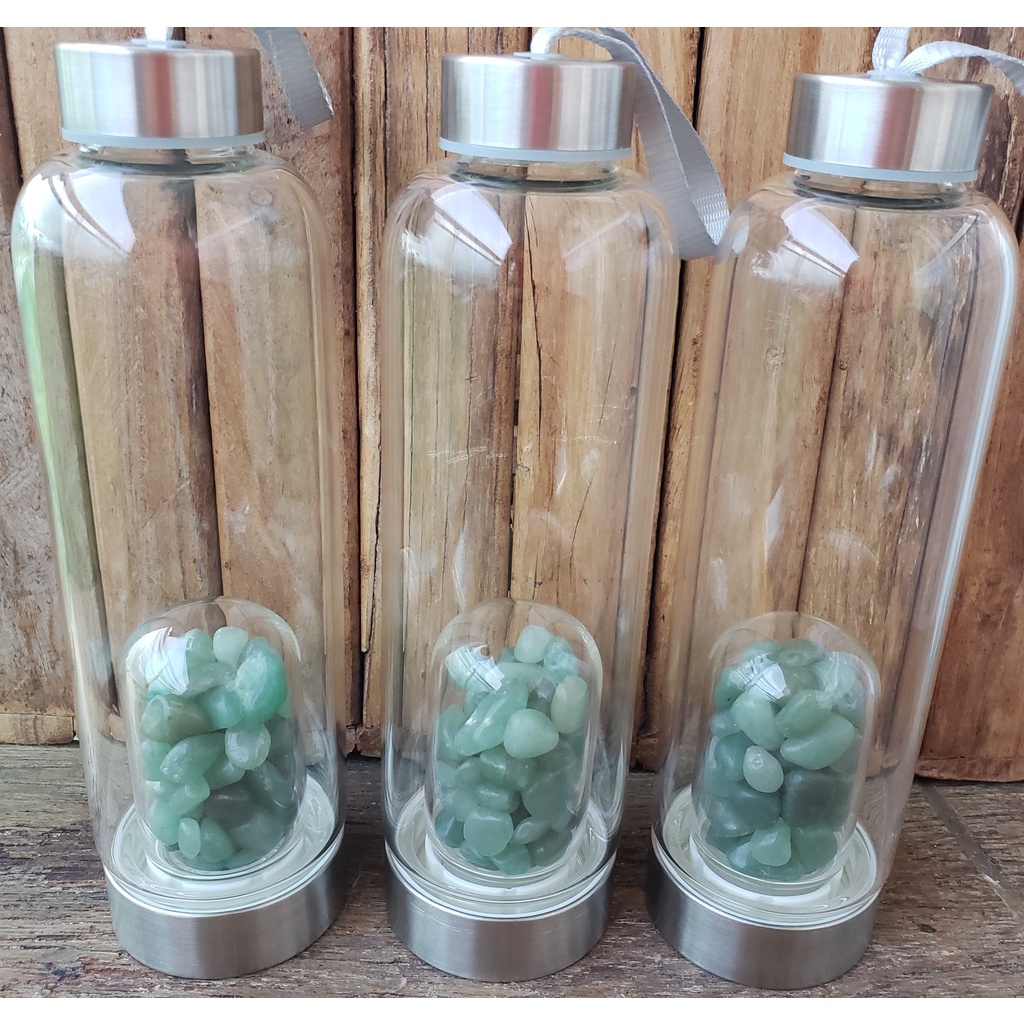 Garrafa Com Elixir Indireto De Quartzo Verde Natural 500ml | Shopee Brasil