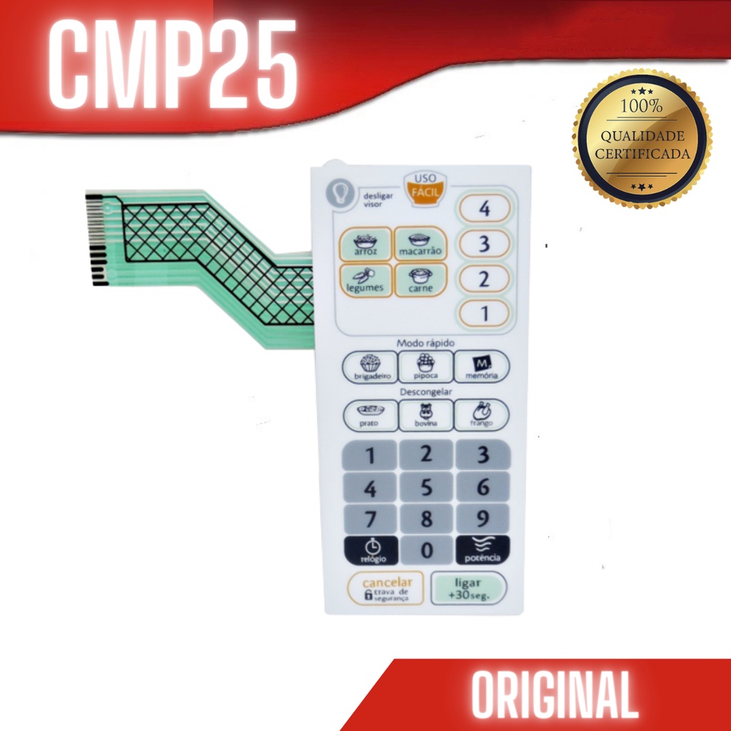 membrana CONSUL CMP25 teclado de microondas | Shopee Brasil