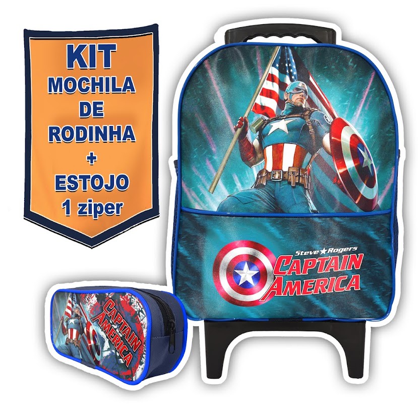 Kit mochila escolar de rodinhas infantil menino pequena Estojo simples ...