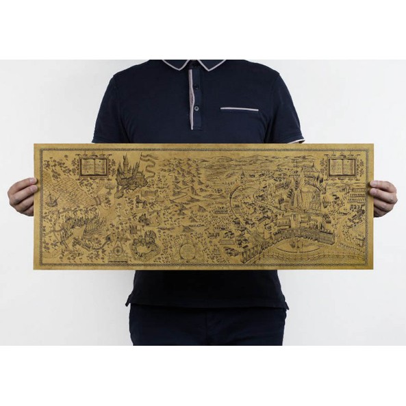 Mapa Do Mundo Mágico Harry Potter 20x65cm | Shopee Brasil