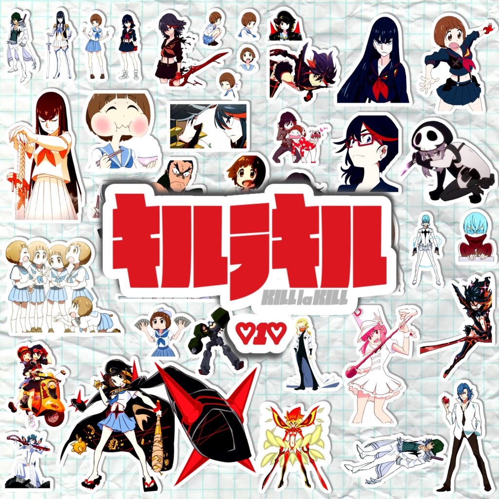 Pack de Adesivo Kill la Kill ♡ Stickers Figurinhas Anime ...