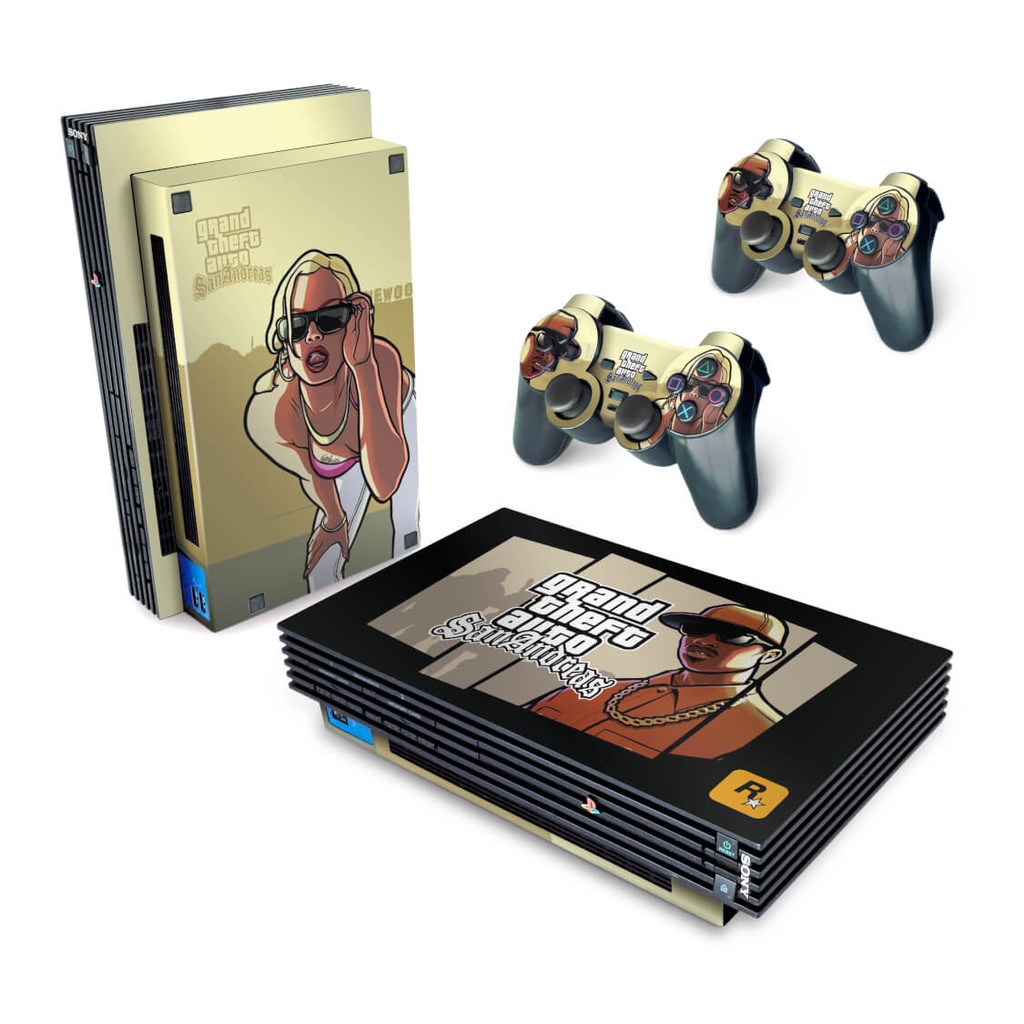 Skin PS2 Fat Adesivo - GTA San Andreas | Shopee Brasil