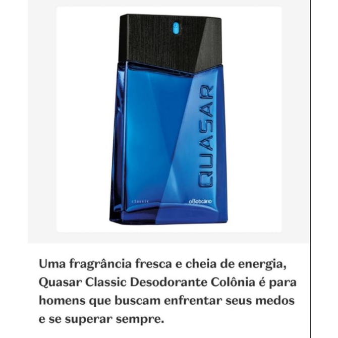 Quasar Classic Desodorante Colônia 125ml | Shopee Brasil