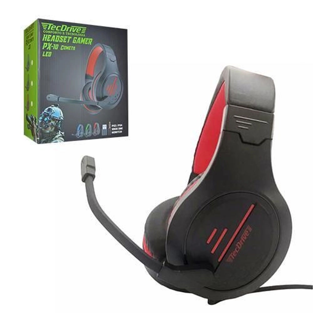 Fone Headset Gamer Fio P2/usb Px-10 Cometa Com Microfone Led ORIGINAL ...
