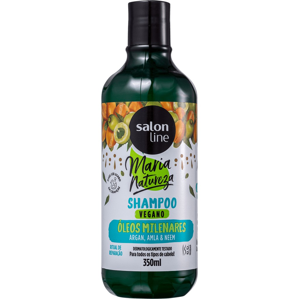 Shampoo Maria Natureza Óleos Milenares Salon Line 350ml | Shopee Brasil