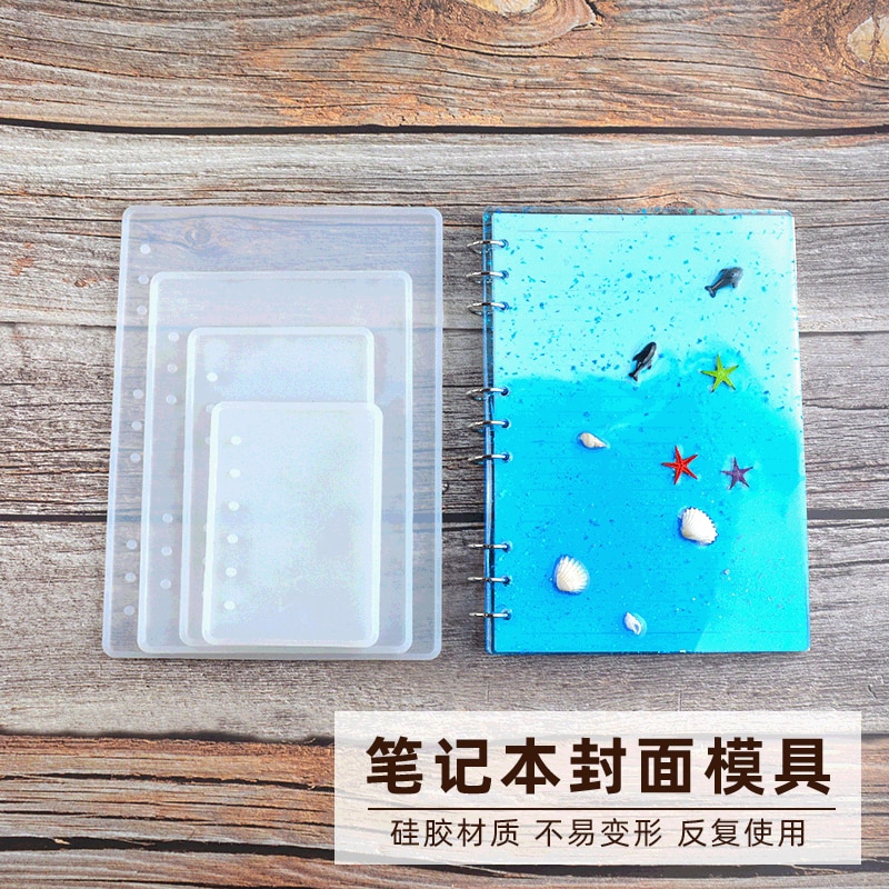AMOS Resina DIY Cristal Molde De silicone Do notebook B5 A5 A6 A7 Alta ...