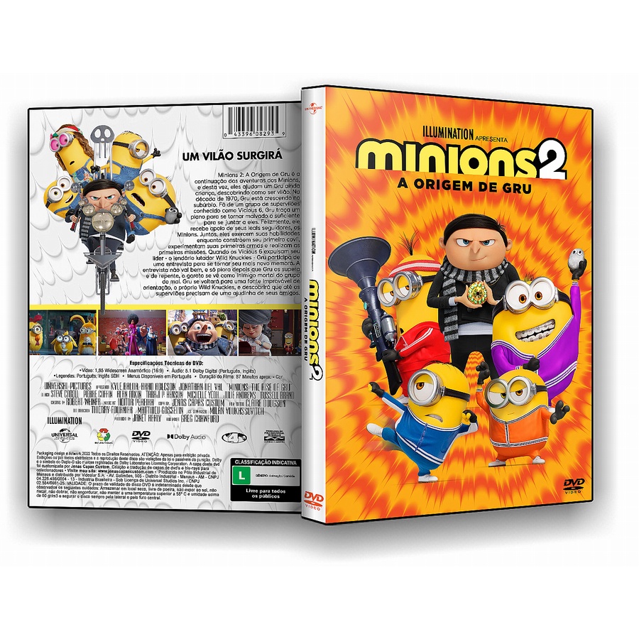 Dvd Minions 2 - A Origiem De Gru (2022) | Shopee Brasil