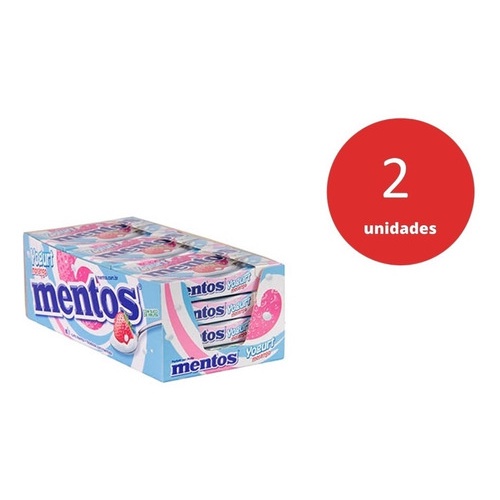 Kit c/2 Displays Mentos Box 12 X 24,1G - Morango, Yogurte | Shopee Brasil
