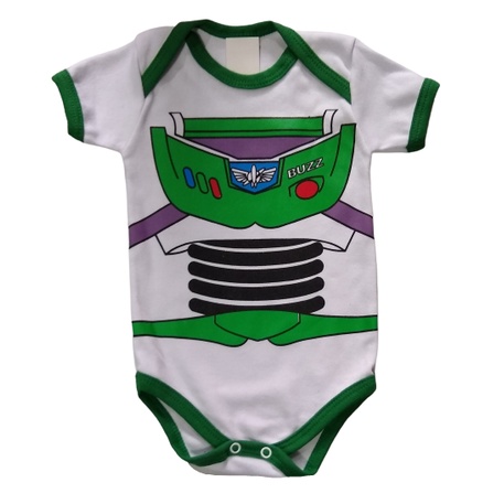 Body Bebê Buzz Lightyear Toy Story Temático Infantil Mesversário ...