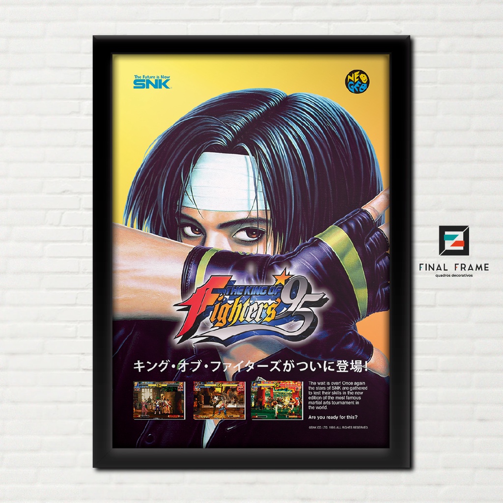 Quadro The King of Fighters 95 Arcade Pôster Neo Geo SNK Tam. Grande ...