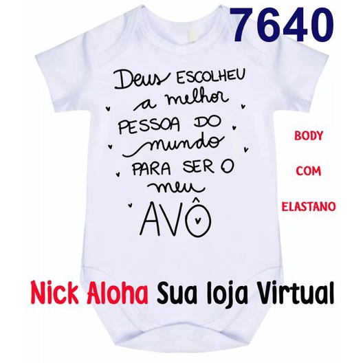 BODY BEBÊ DEUS ESCOLHEU A MELHOR PESSOADO MUNDO PARA SER O MEU AVÔ CÓD ... BODY BEBÊ DEUS ESCOLHEU A MELHOR PESSOADO MUNDO PARA SER O MEU AVÔ CÓD ...