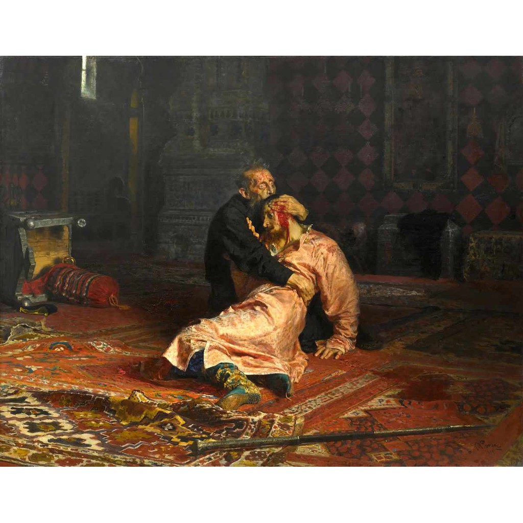 Ivan o Terrível e seu Filho (1885) - Ilya Repin - Tela Canvas Para Quadro | Shopee Brasil