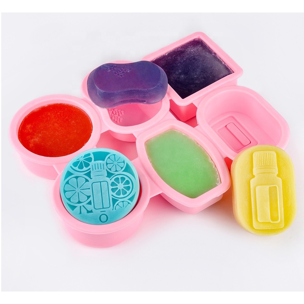 Forma Sabonete Artesanal Silicone Molde Sabonete 6 cavidades | Shopee ...