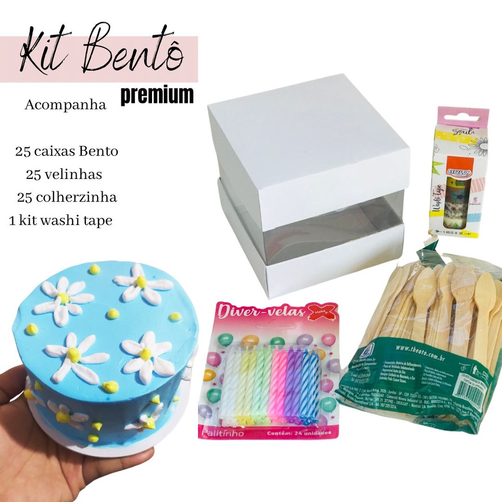 Kit Embalagem Bento Cake Premium | Shopee Brasil