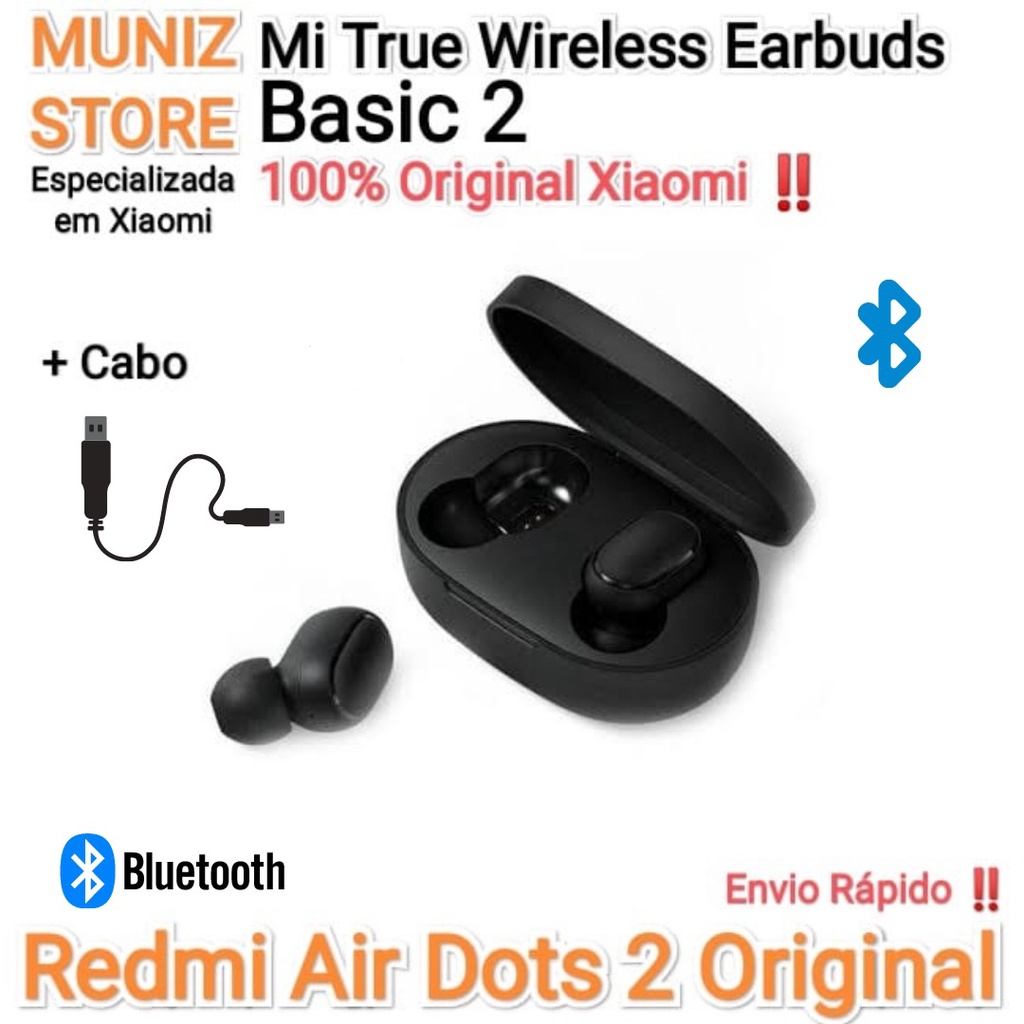 Fone Xiaomi Mi True Wireless Earbuds Basic 2 (Redmi Air Dots 2 ...
