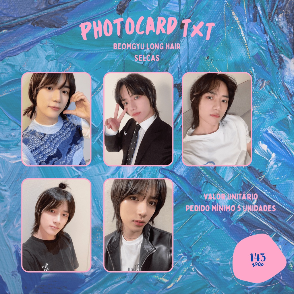 PHOTOCARD TXT (TOMORROW X TOGETHER) BEOMGYU LONG HAIR SELCAS - kpop ...