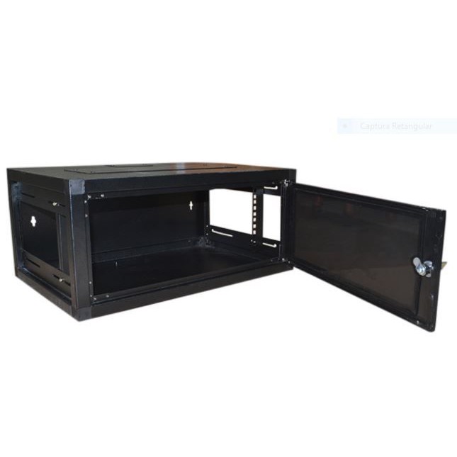 Mini RACK de Parede Padrão 19'' Para Cabeamento Estruturado e CFTV 4U X ...