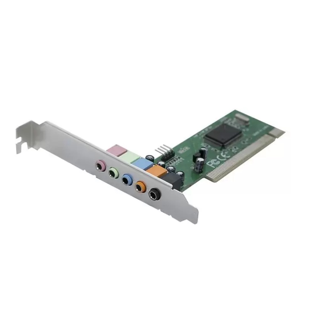 Placa Interna Pci Som Estéreo 5.1 Áudio 6 Canais Fone Microfone para ...