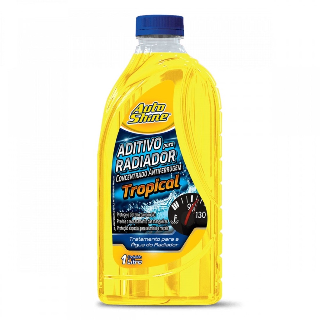 Aditivo para radiador amarelo 1 litro concentrado antiferrugem autoshine | Shopee Brasil
