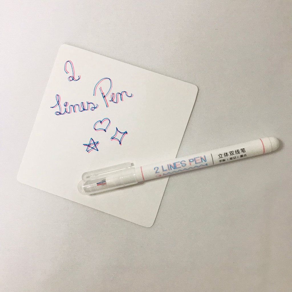 Caneta 2 Lines Pen (1 Unidade) | Shopee Brasil