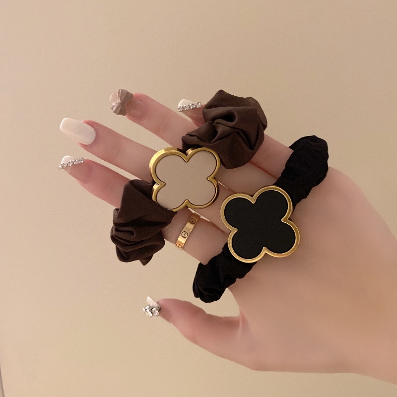 Anel De Cabelo De Malha De Intestino Grande De Trevo De Metal Coreano ...