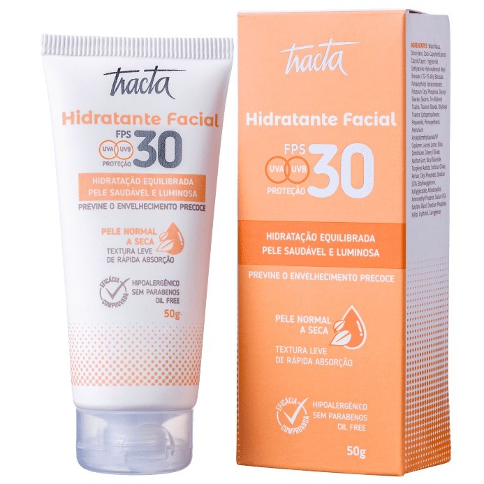 Hidratante Facial Fps 30 Pele Normal A Seca Tracta 50 G | Shopee Brasil