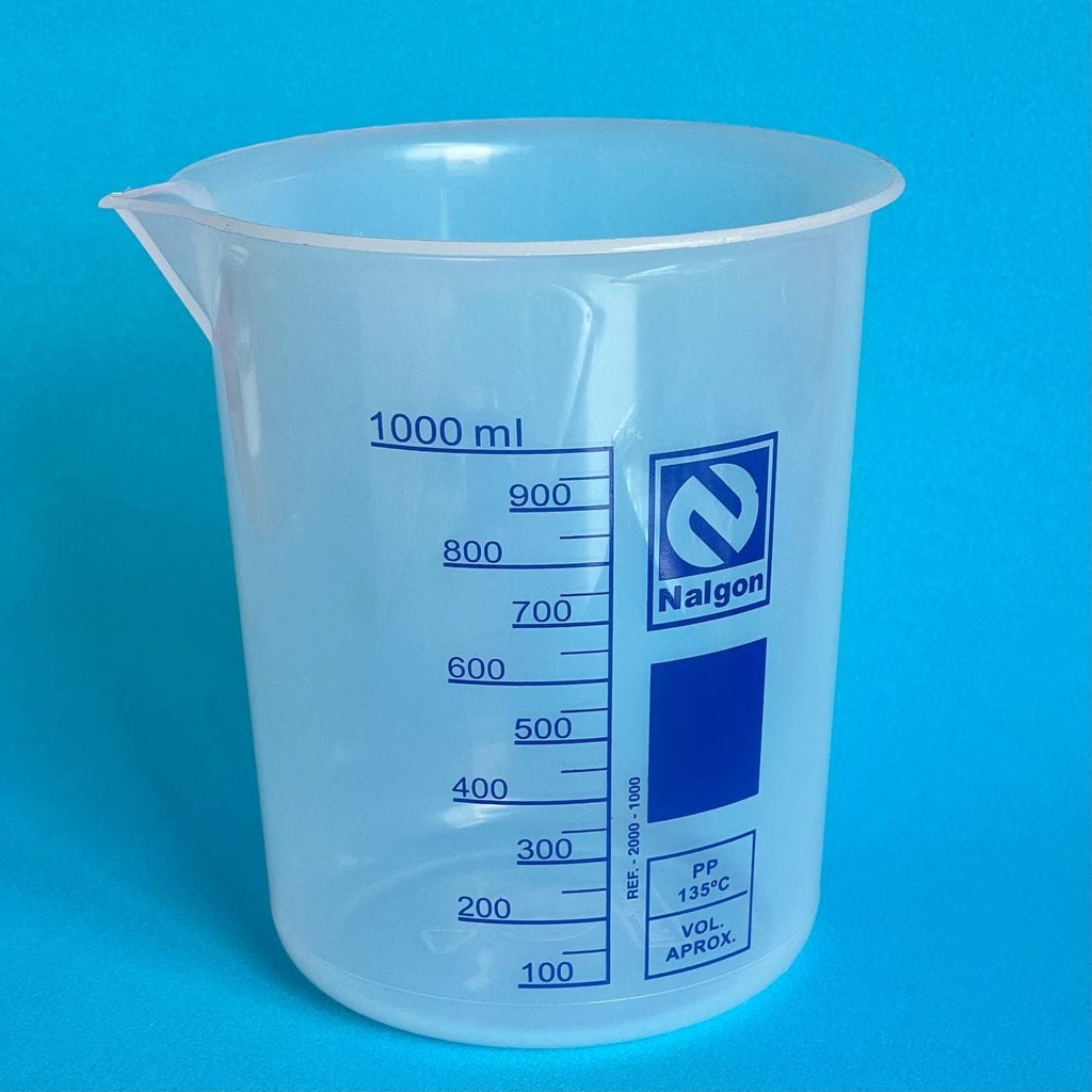 Copo Becker Plástico Medição 1000mL Experimento Científico Cozinha ...