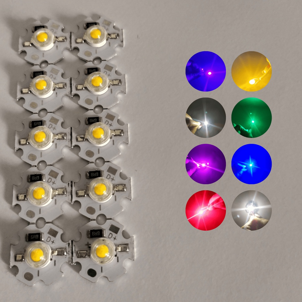 10 leds 5v para USB 1w alta qualidade e luminosidade faça você mesmo ...