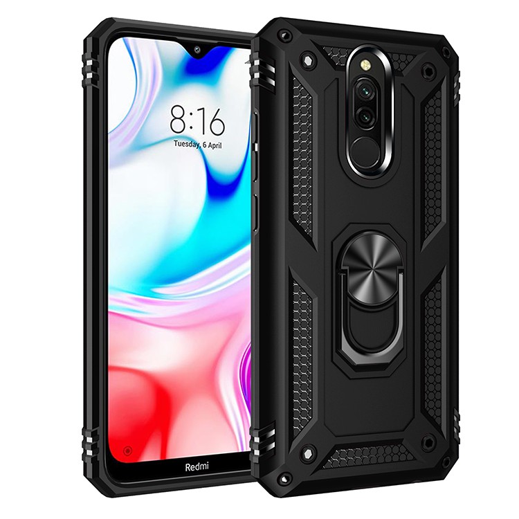 Capa Anti Impacto Anel Emborrachada Xiaomi Redmi 8/8a ( película de vidro opcional) | Shopee Brasil