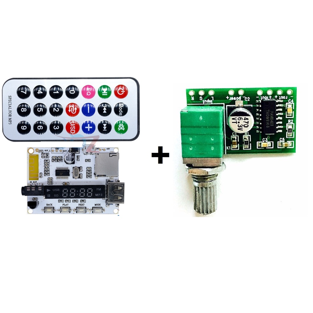 Modulo MP3, FM, Bluetooth, USB + amplificador PAM8403 de 6 watts 5 ...