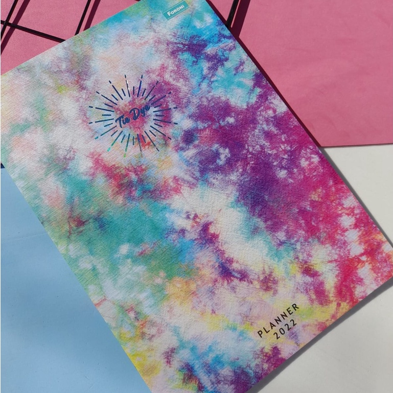 Planner Agenda Tie Dye Foroni 20 folhas com calendário 2022 e 2023 ...