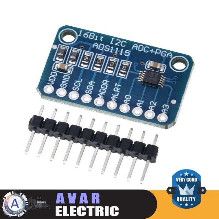 16 Bit Módulo I2c Ads1115 Adc 4 Canal Com Arduino Ads 1115 Pga | Shopee Brasil