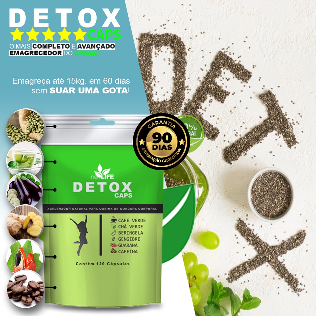 Detox Caps Original - 120 Cápsulas | Shopee Brasil