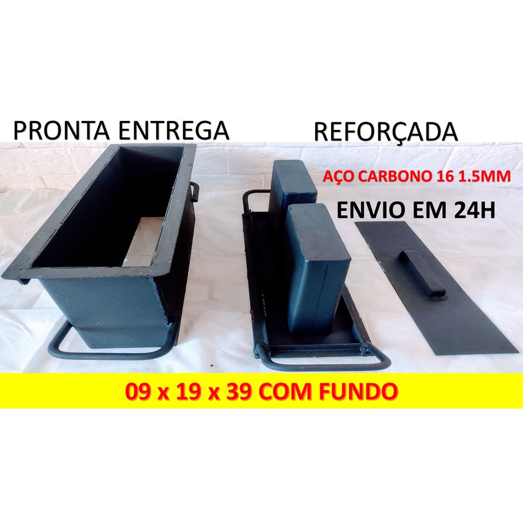 Formas de bloco 9x19x39/C fundo | Shopee Brasil