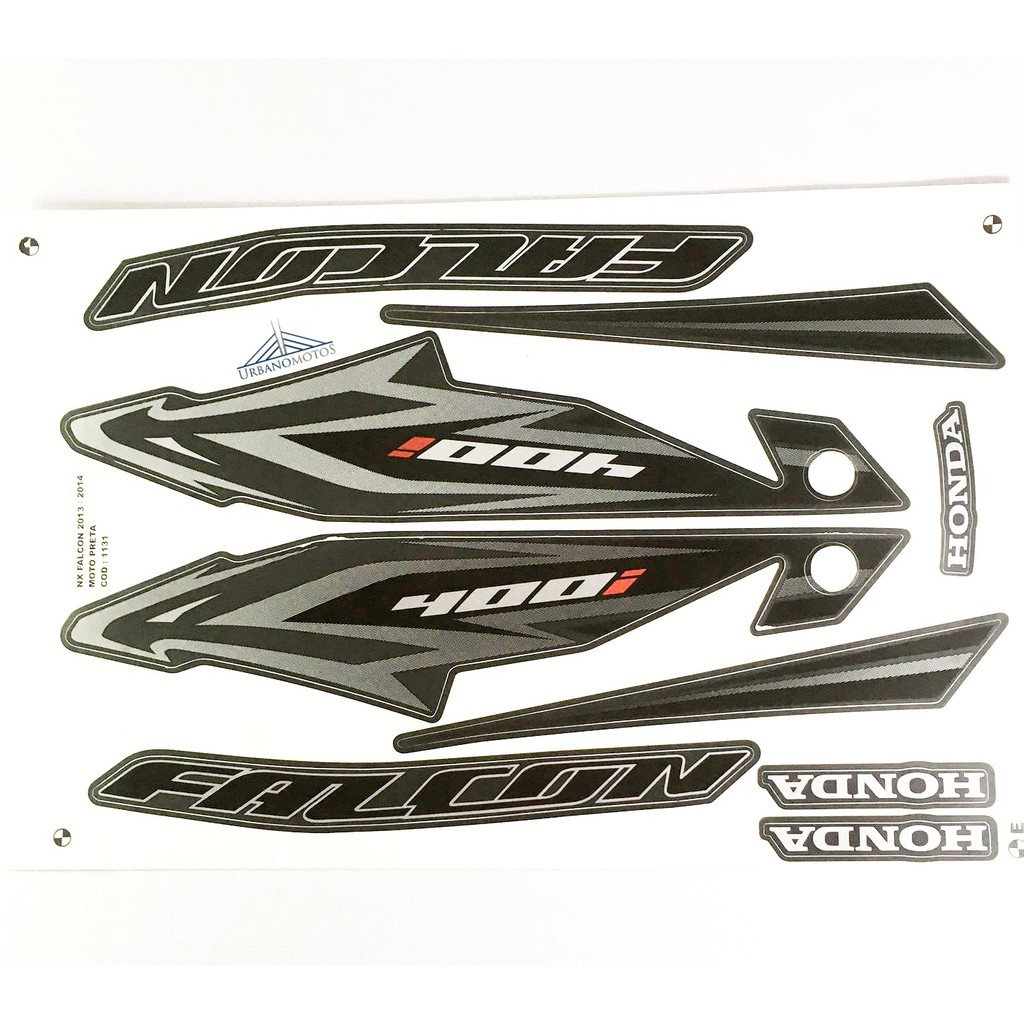 Kit Adesivo Falcon 400 2013 2014 Preta Padrão Original | Shopee Brasil