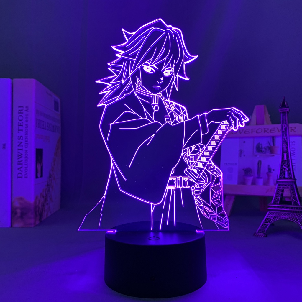 Luz Led Anime Caçador De Demônios Giyu Tomioka Para Quarto De Criança ...