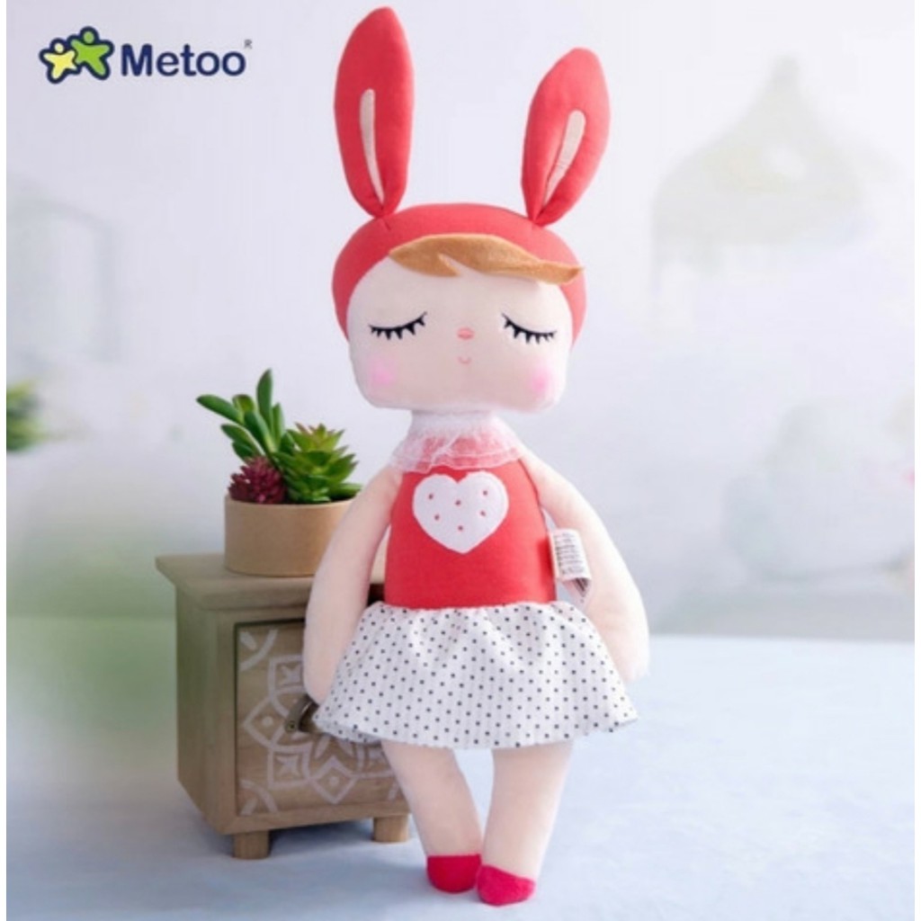 Boneca metoo Angela coração original naninha presente menina | Shopee ...