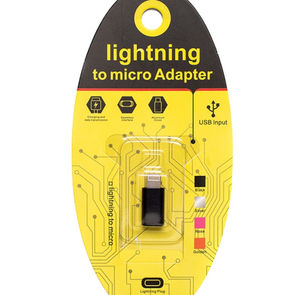 Adaptador Lightning IOS Para Micro USB V8 Aluminum Iphone Plug | Shopee ...