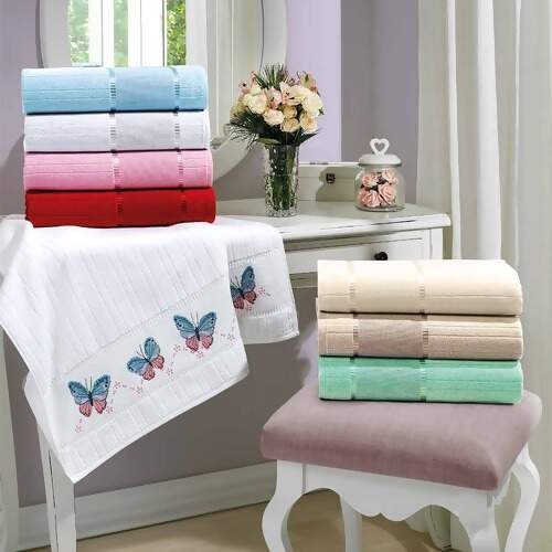 Toalha lavabo Döhler para Bordar Ponto Cruz Velour Bella - Kit com 10 ...