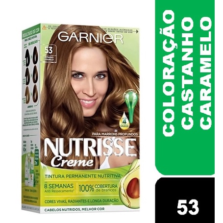 Coloração Nutrisse Garnier 53 Castanho Caramelo | Shopee Brasil