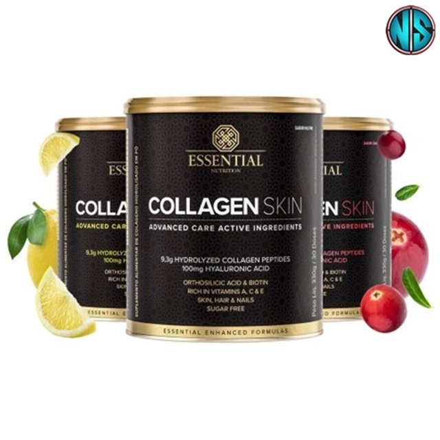 Collagen Skin 330g Sabores | 30 porções Essential Nutrition | Shopee Brasil