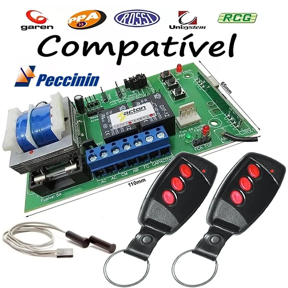 Kit Placa Universal 2x Controles E Fim De Curso para Motor Rossi PPA ...