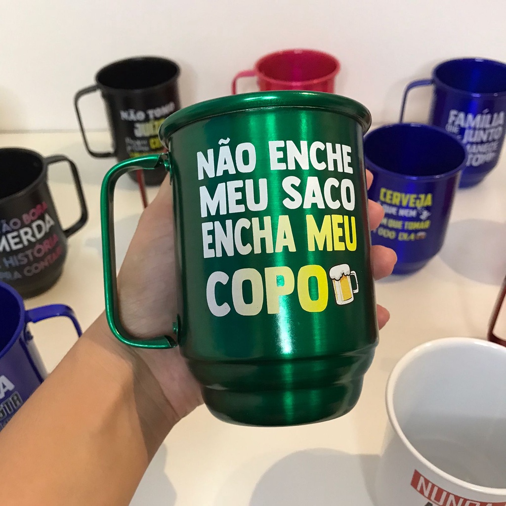 Caneca De Aluminio Personalizada Com Frase - Não Enche Meu Saco, Encha ...