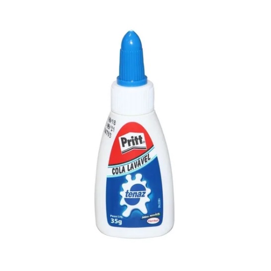 Cola Branca Liquida Lavável Tenaz Pritt 35g Arte Cola Papel Infantil ...