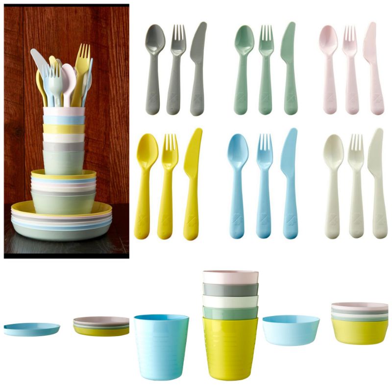 IKEA Tableware SET (Garfo , Vidro , Tigela , Prato , Colher) | Shopee ...