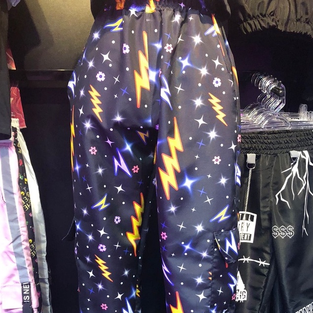 Calça jogger calca Raio Feminina roupa gringa estampada estilosa ...
