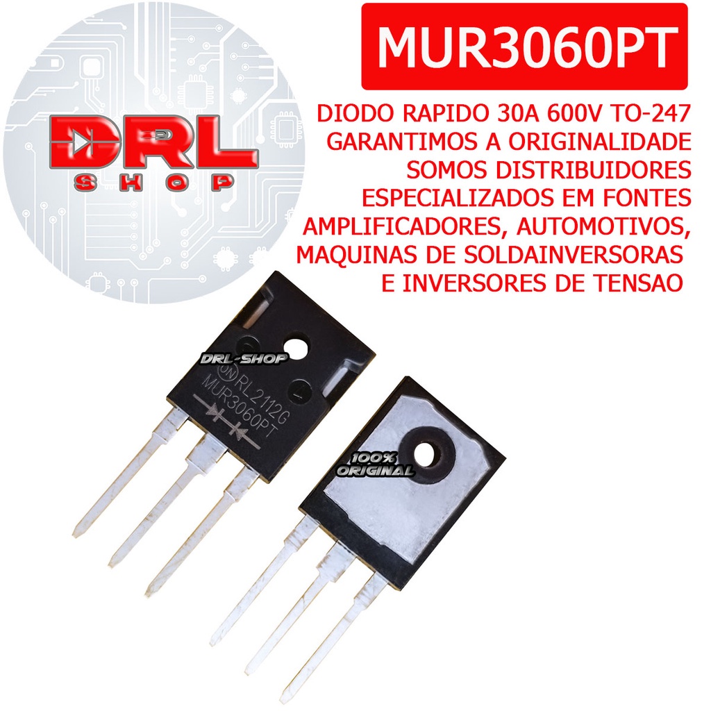 Kit 30 Mur3060pt 30A 600V MUR3060 Diodo Solda Inversora | Shopee Brasil