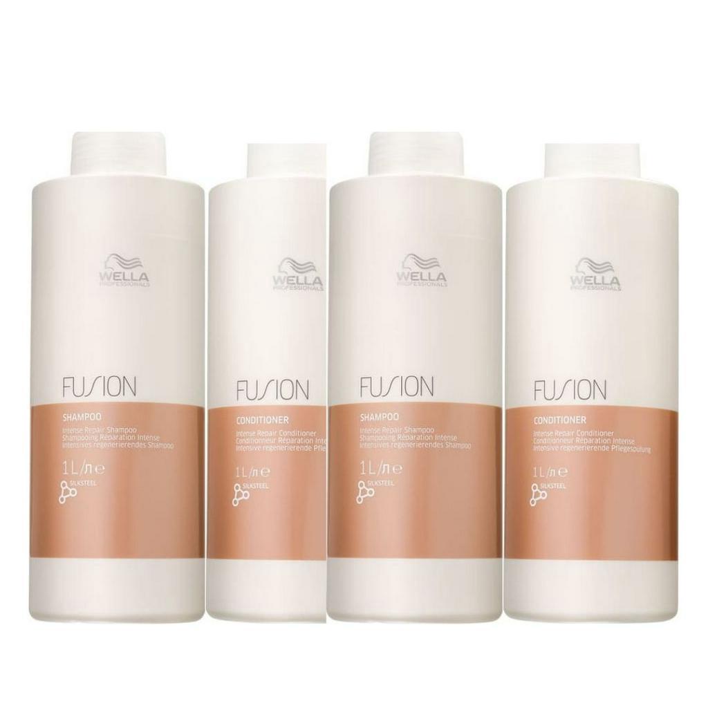 Kit Wella Fusion - 2 shampoos + 2 condicionadores | Shopee Brasil